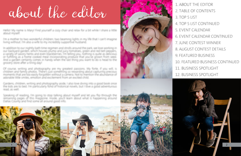 Community Magazine Photographer Kit - BP4U Photographer Resources