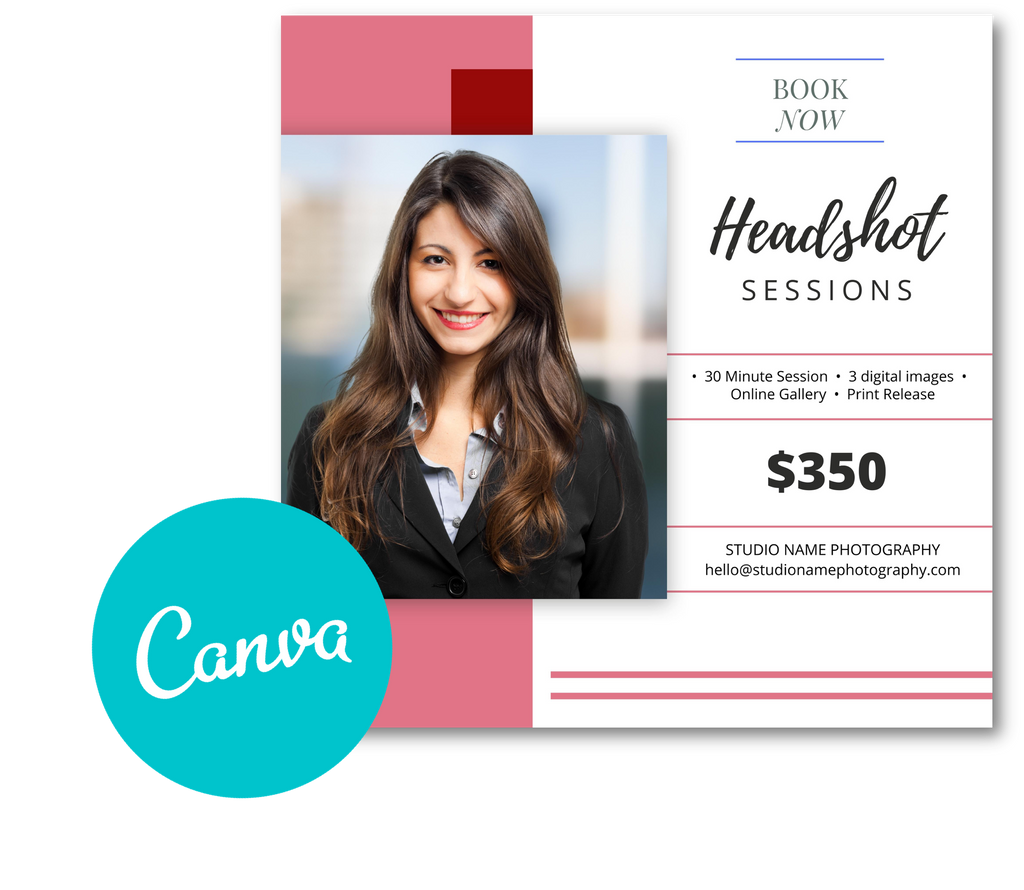 Headshot Photography Marketing Templates for Photographers | Headshot ...