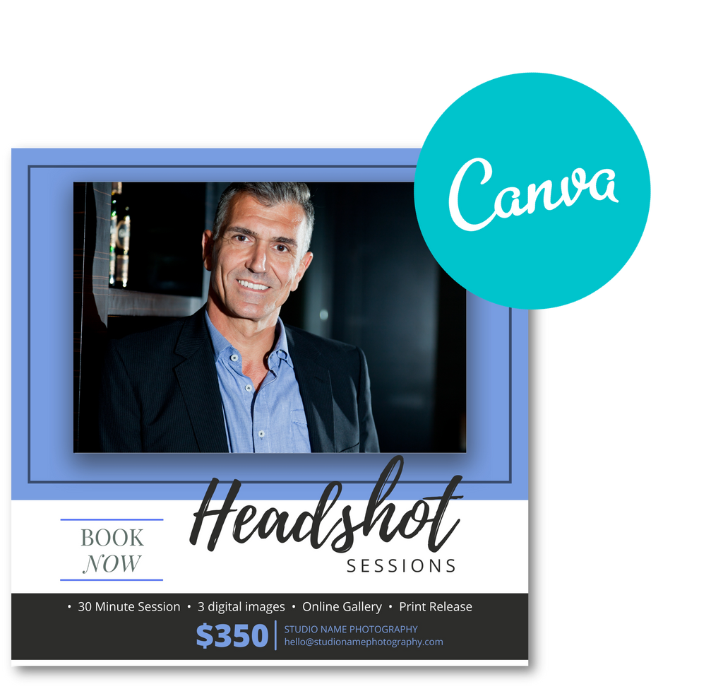 Headshot Photography Marketing Templates for Photographers | Headshot ...