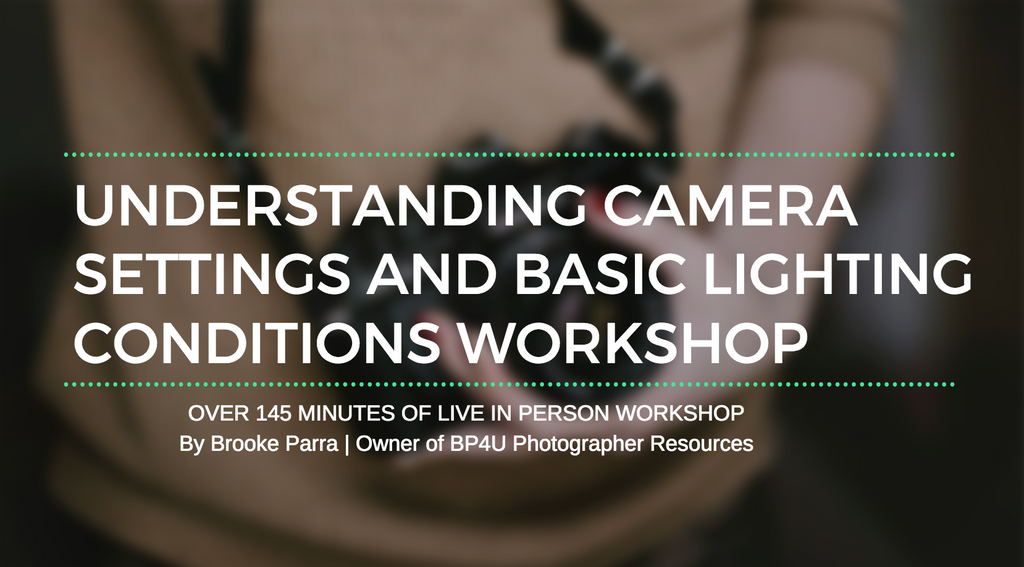 Understanding Camera Settings and Basic Lighting Conditions Workshop ...