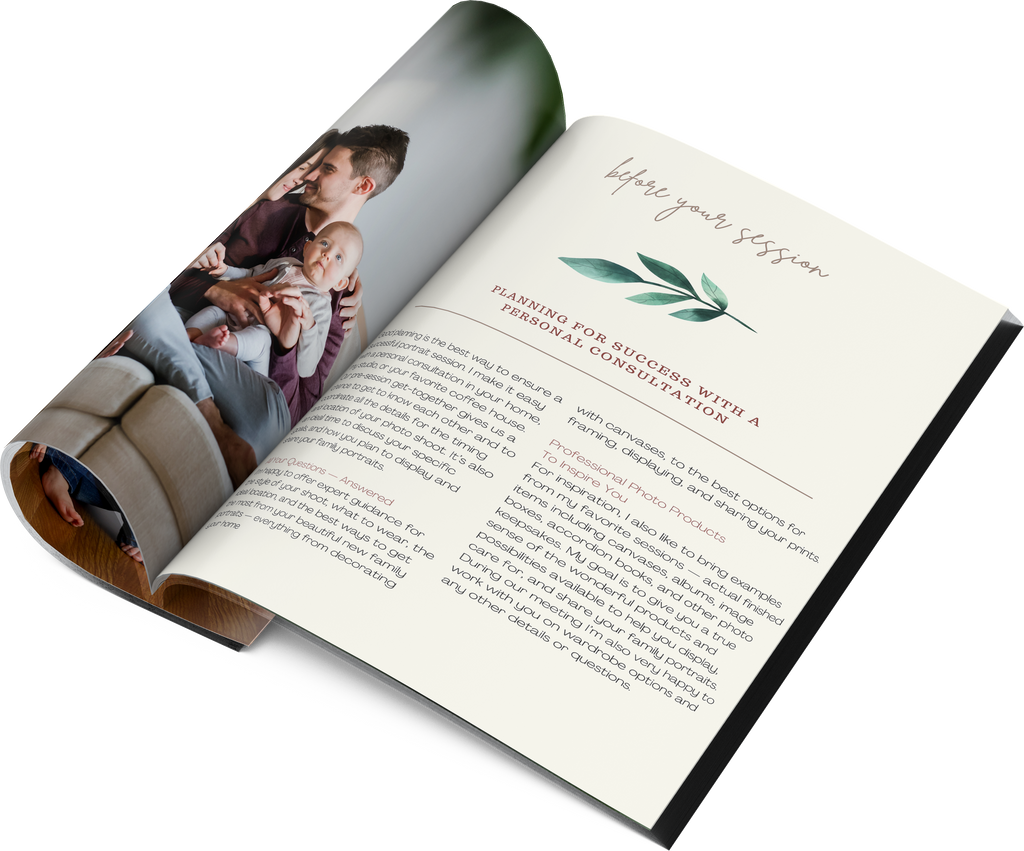 Family Photographer Client Welcome Guide Studio Magazine for CANVA, Po ...